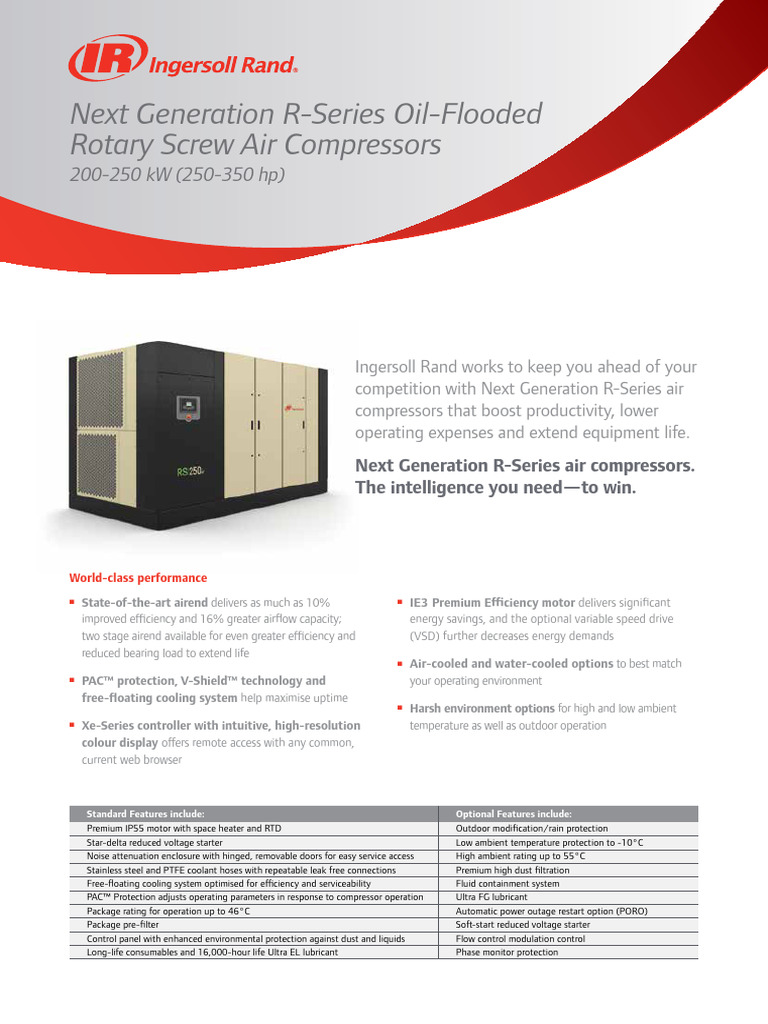 Nextgen R Series 200 250 KW 50 HZ Datasheet A4 Emeia | PDF