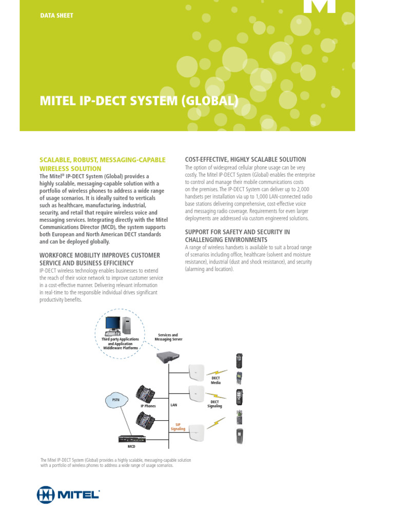 IPDECT Data Sheet - Final | PDF | Telephone | Battery Charger
