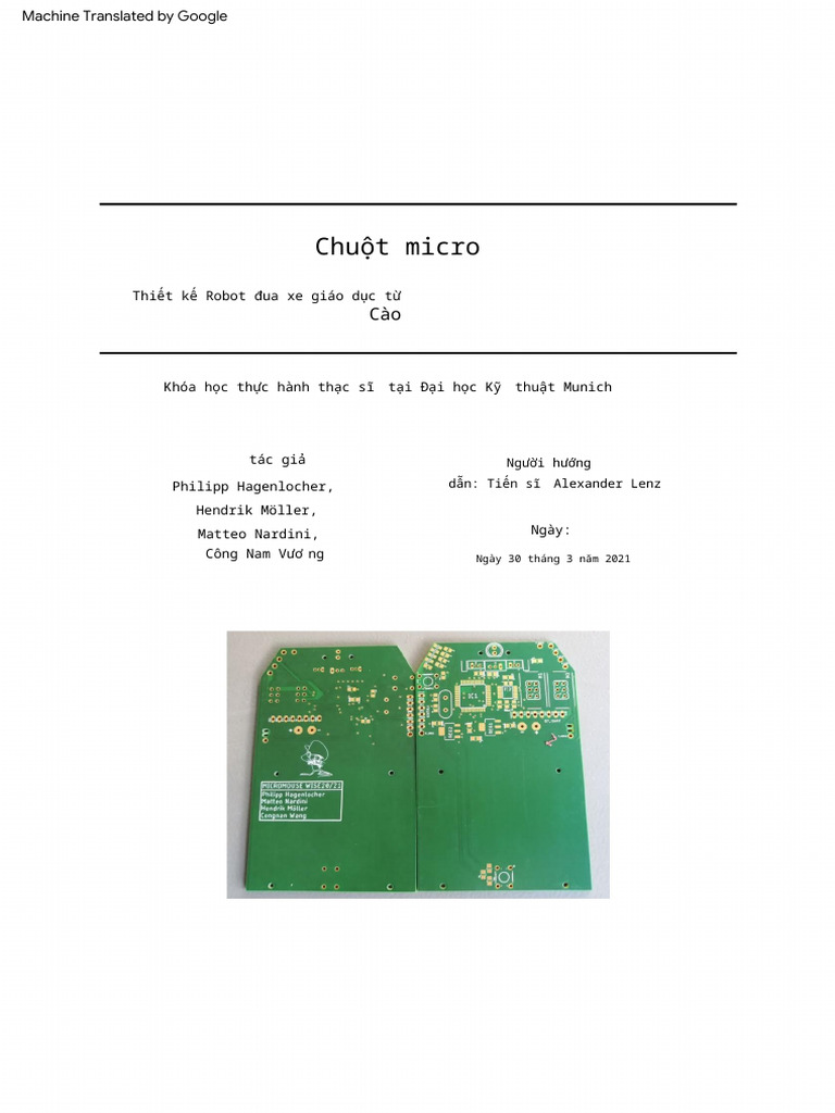 Micromouse Final Report (VNI) | PDF