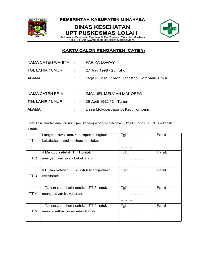 Kartu Caten 007 | PDF