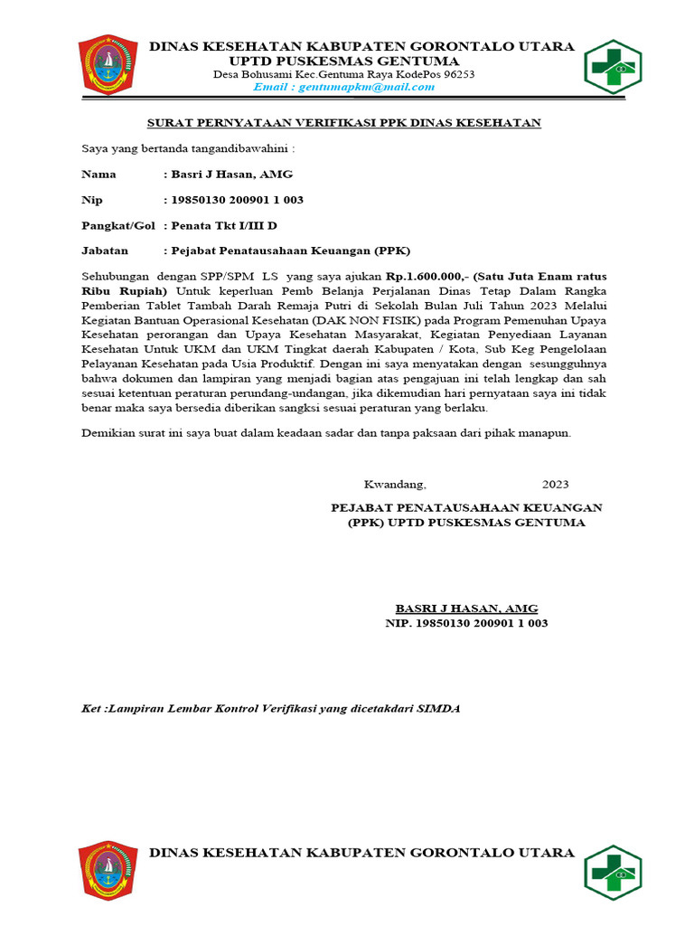 KOnsep Verifikasi 2022 (2 Rangkap) | PDF