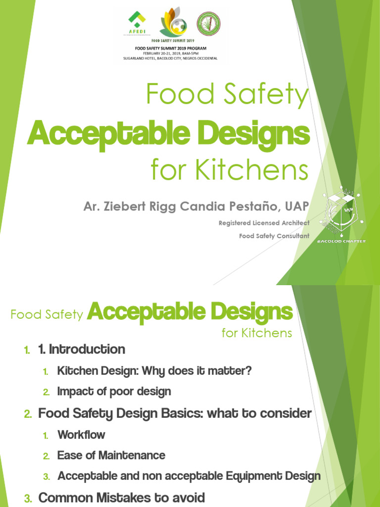 Food Safety Acceptable Designs | PDF | Drainage | Screw