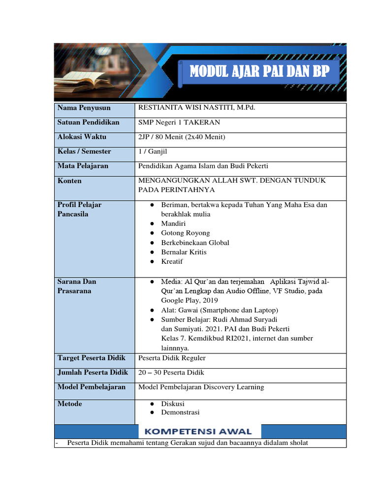 Contoh Modul Dengan 4c | PDF