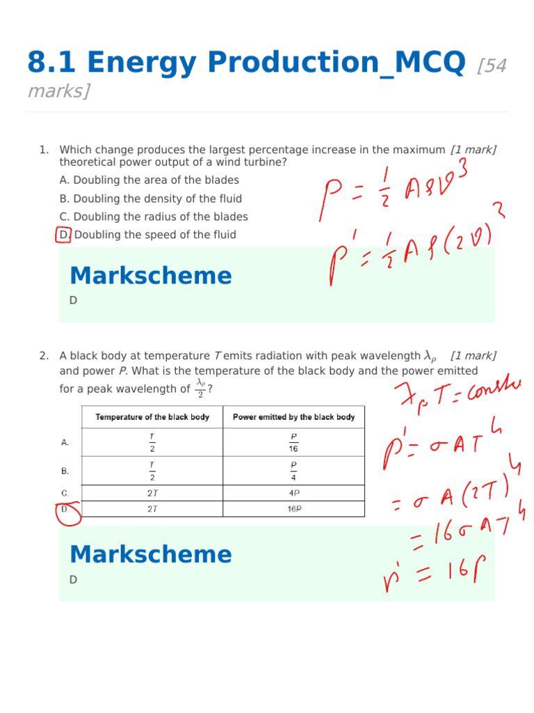 8.1 Energy Production MCQ | PDF | Neutron | Radiation
