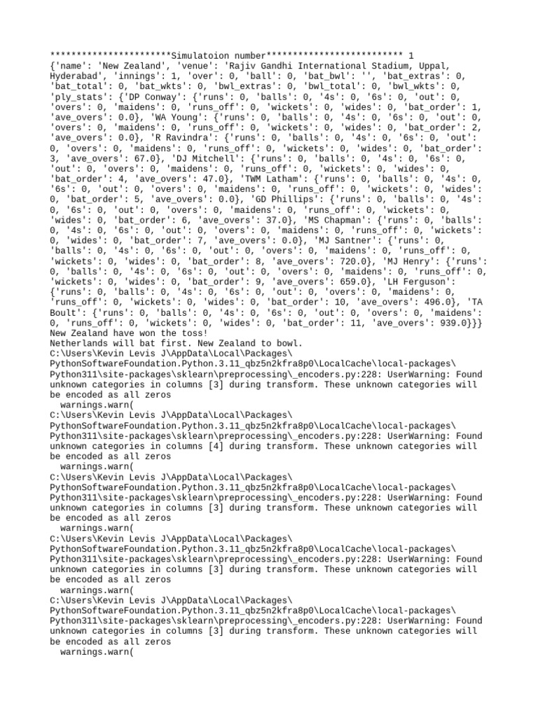 NZ Vs NET | PDF NZ Vs NET | PDF