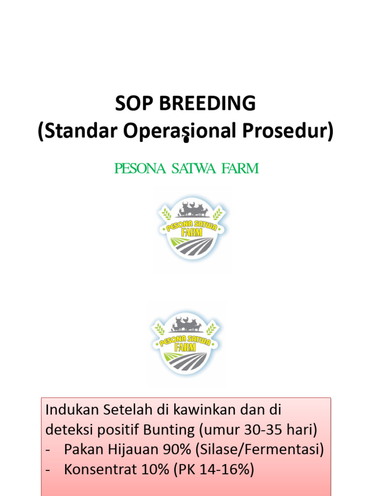 SOP Breeding Domba di Pesona Satwa Farm | PDF