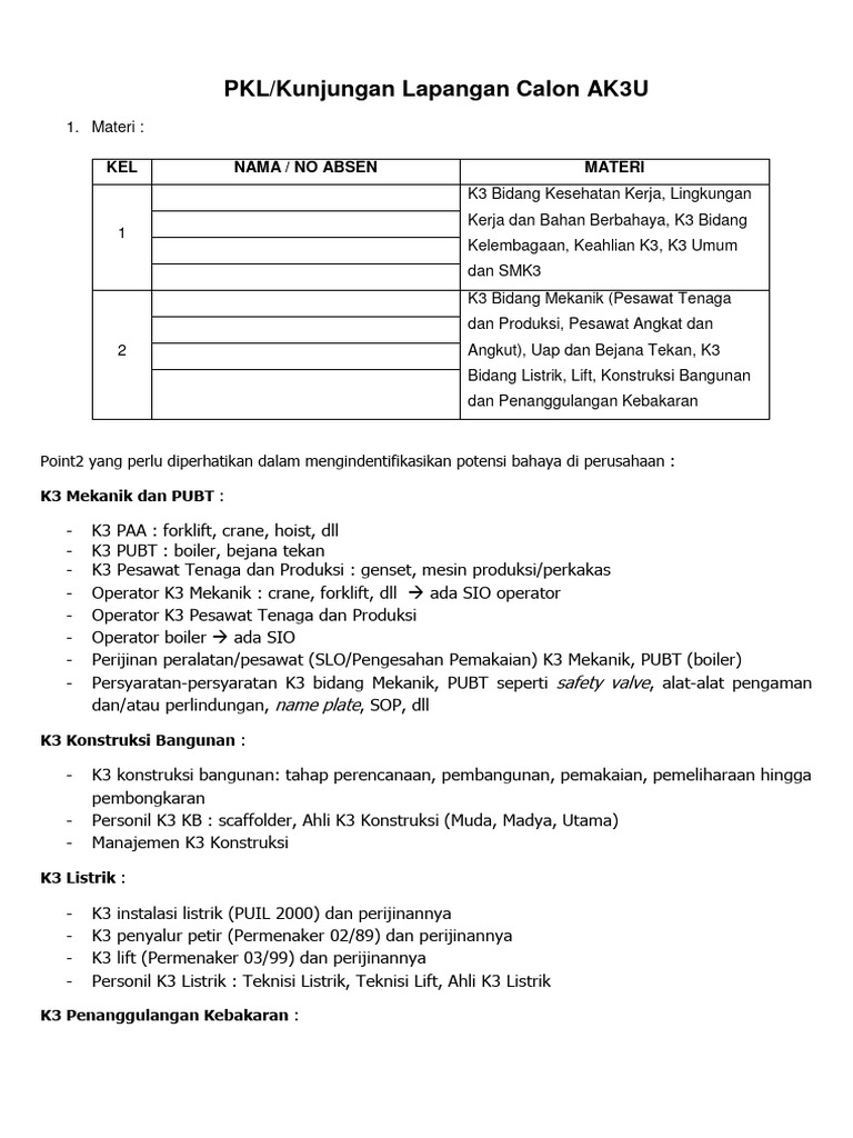 Master Laporan AK3U Kemnaker RI | PDF | Teknologi & Rekayasa