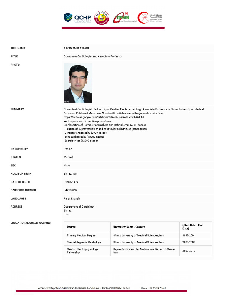 CV Template Teaching | PDF | Cardiology | Cardiac Electrophysiology