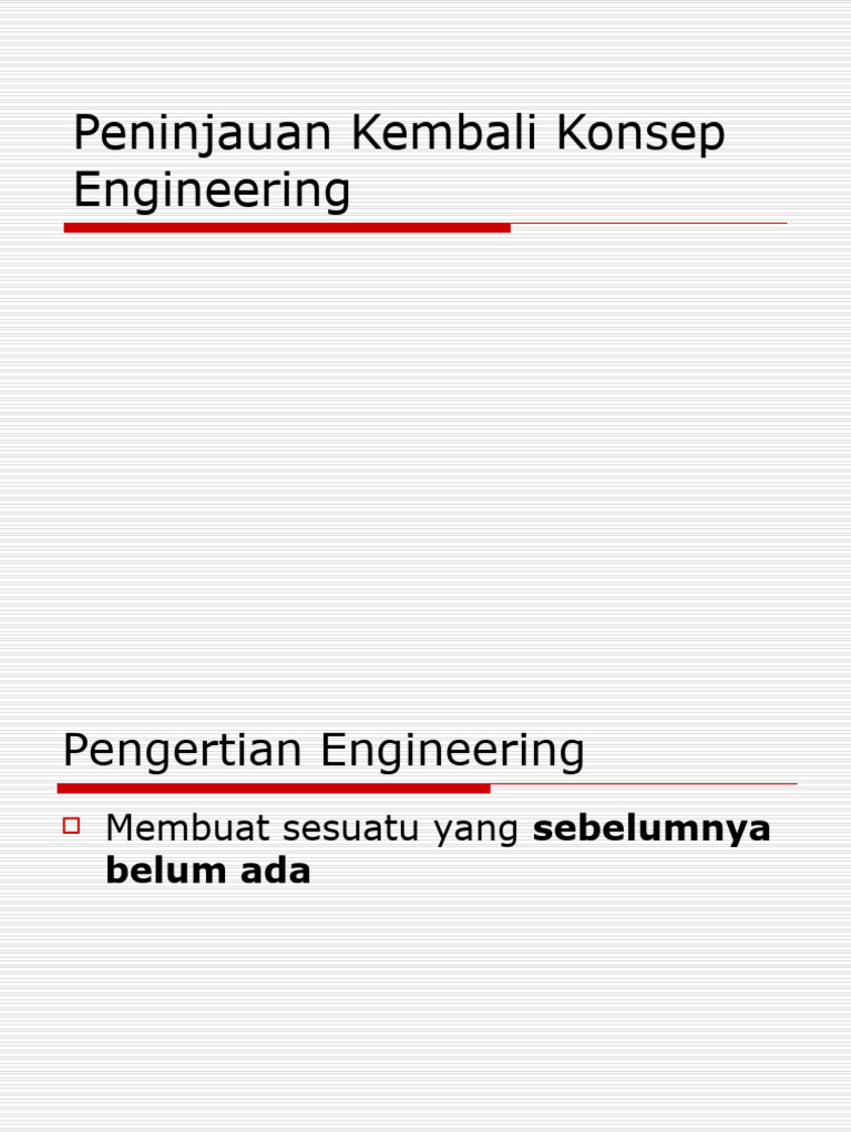 Peninjauan Kembali Konsep Engineering | PDF