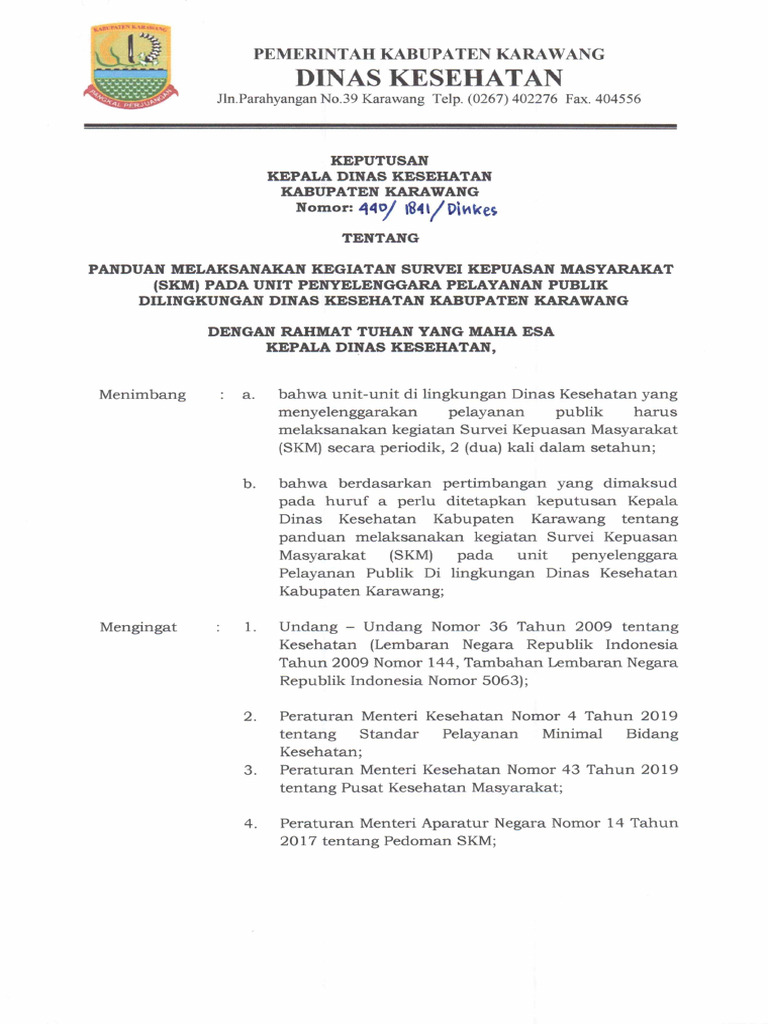 SK Pedoman SKM 2022 | PDF
