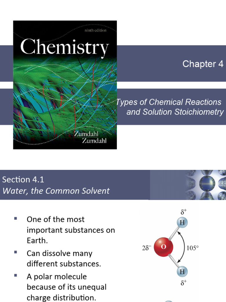 Chapter 4 - Types of Chemical Reactions and Solution Stoichiometry | PDF