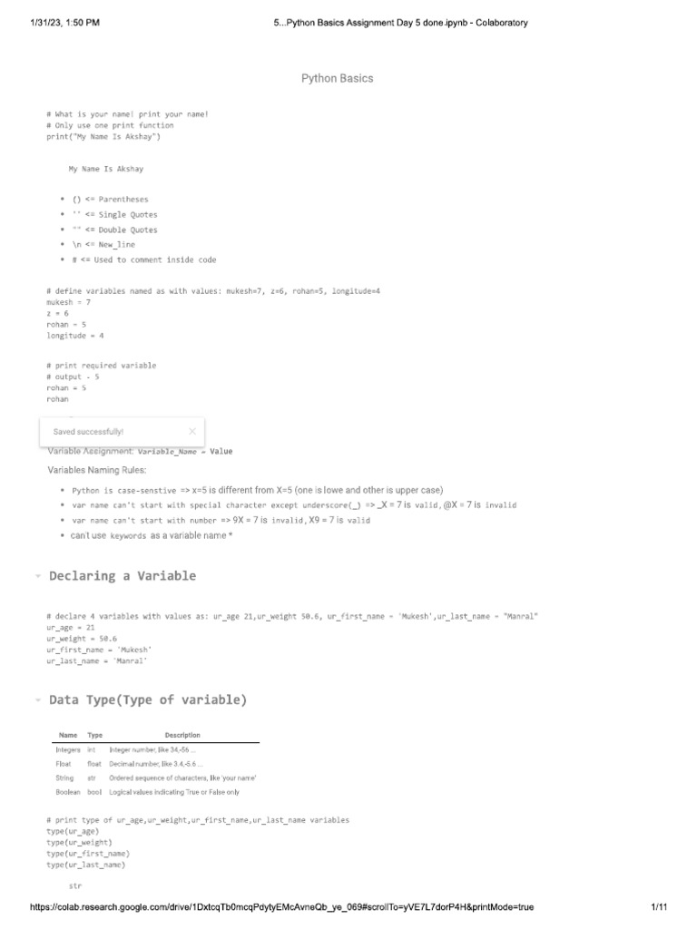 Python Basic Assignment | PDF Python Basic Assignment | PDF