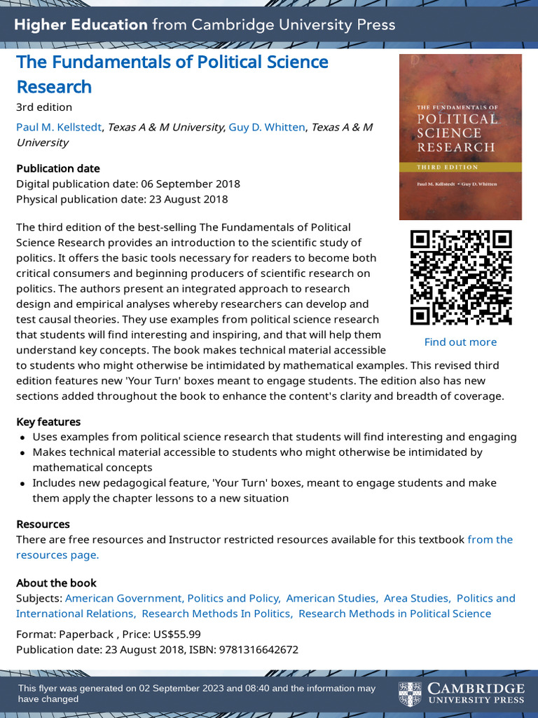 The Fundamentals of Political Science Research | PDF