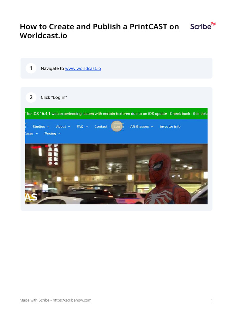Create An AR Using Worldcast | PDF
