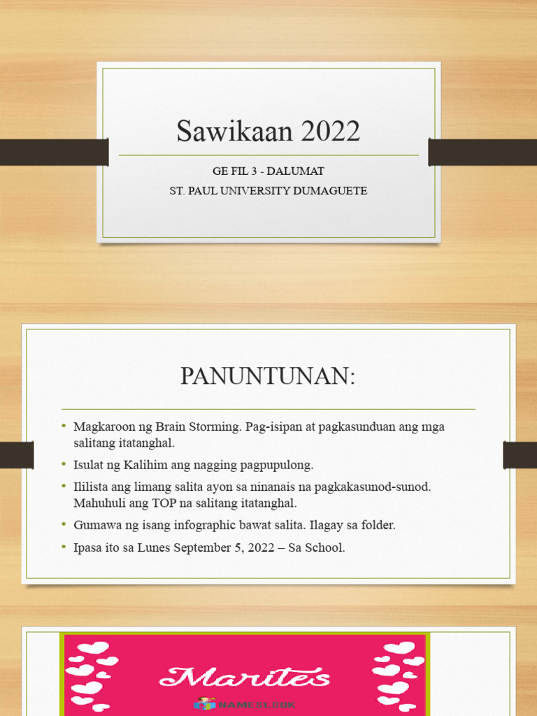 Sawikaan 2022 | PDF