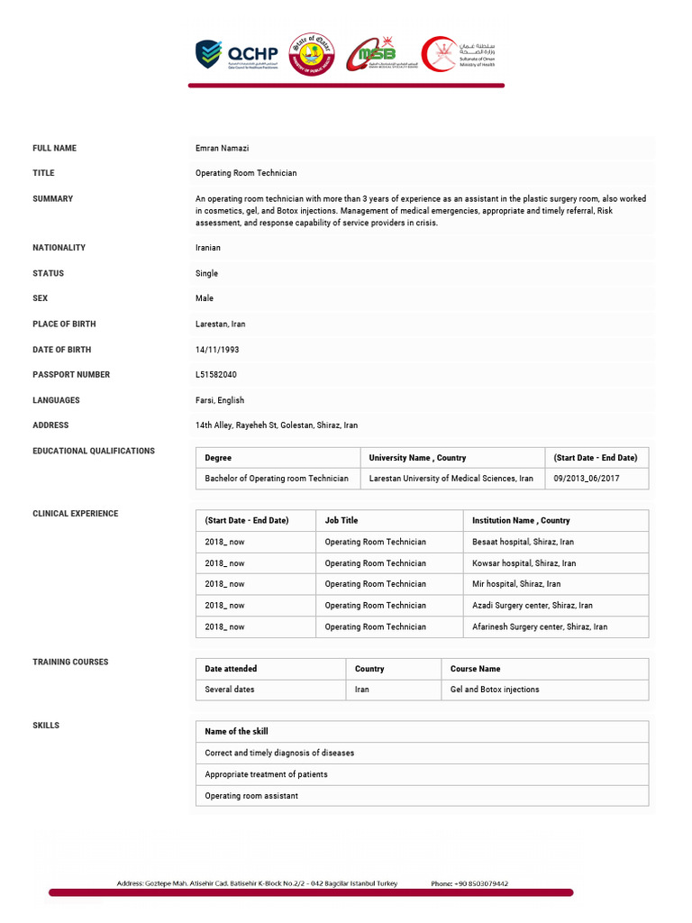 Resume - Emran Namazi | PDF | Surgery | Social Programs