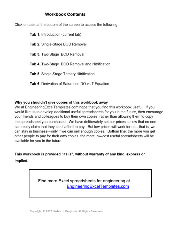 MOVING BED BIO REACTOR BOD Removal Nitrification - US Units | PDF ...