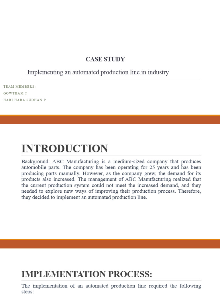Case Study | PDF | Automation | Feasibility Study