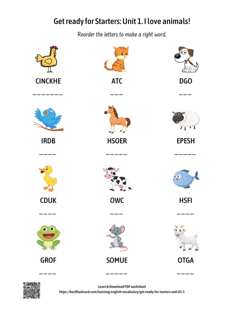 U1-I Love Animals | PDF