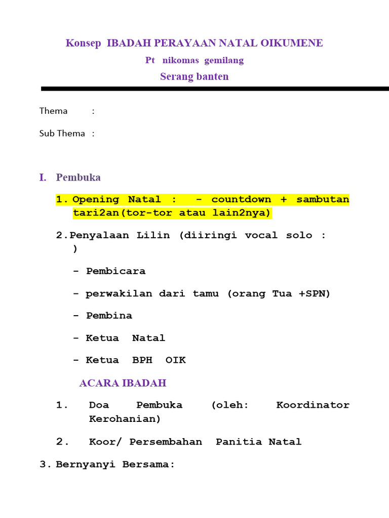 KONSEP NATAL OIKUMENE | PDF