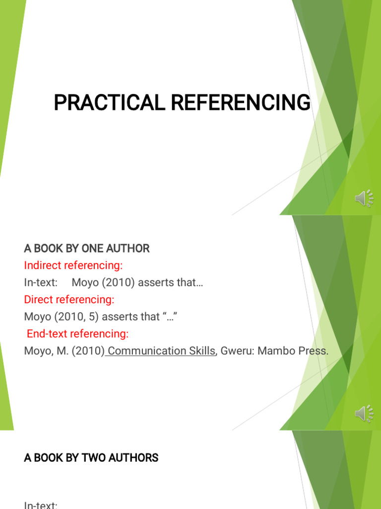 Practical Referencing Slides | PDF | Mass Media