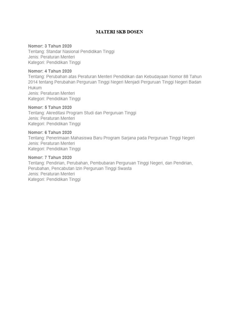 Materi SKB Dosen | PDF | Karier & Perkembangan