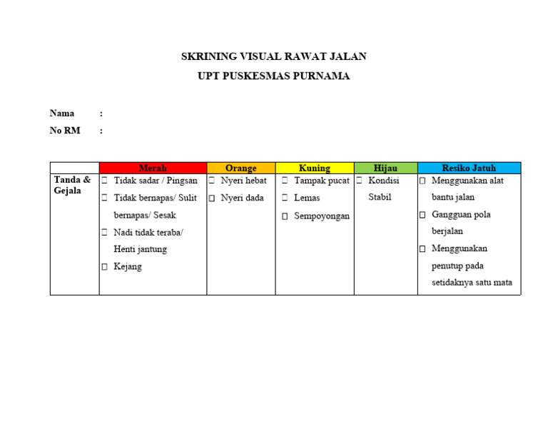Skrining Visual Rawat Jalan | PDF