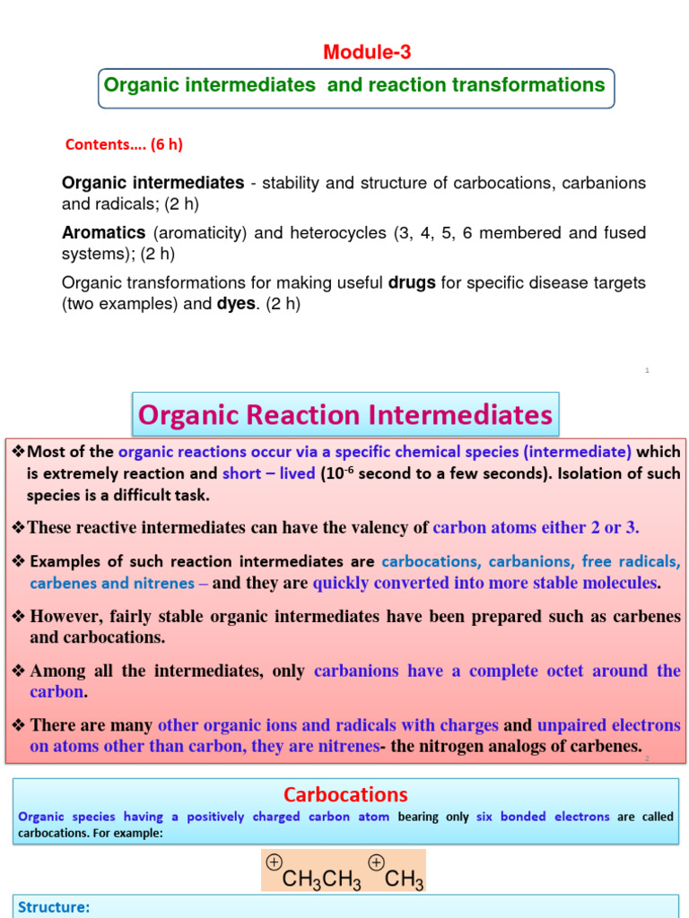 2-Organic Intermediates - Stability and Structure of Carbocations ...