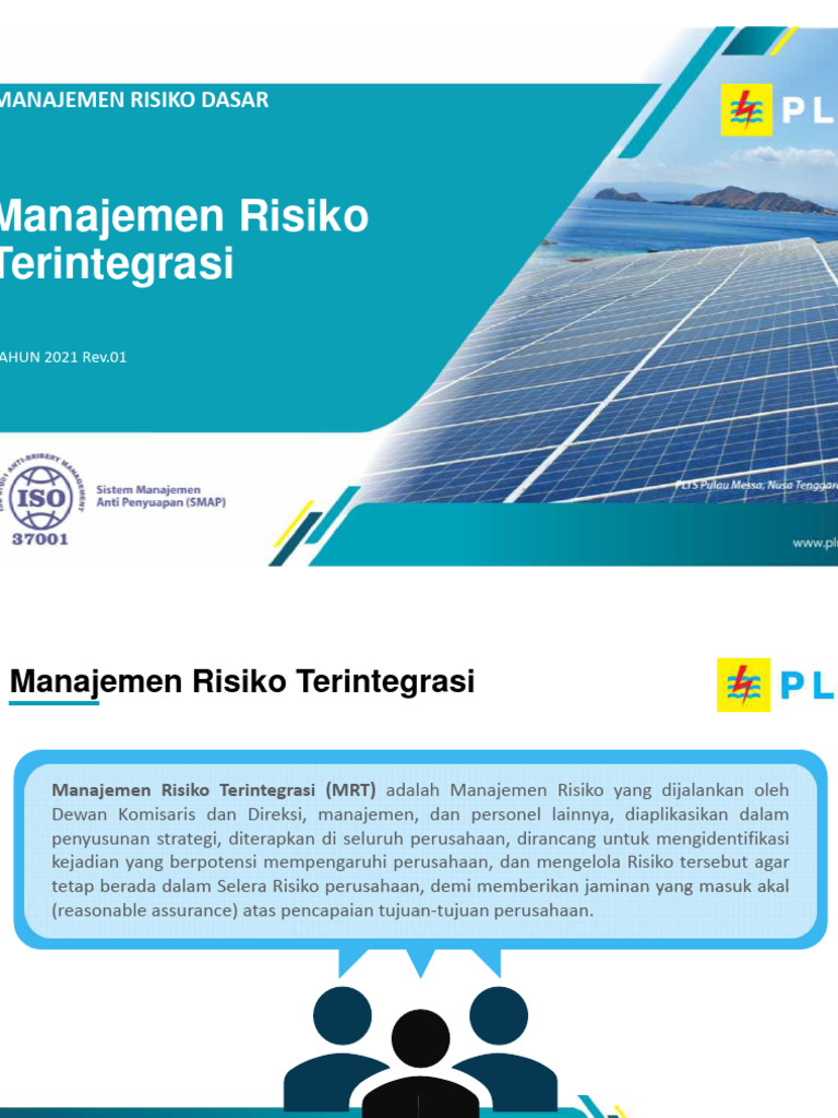 Manajemen Risiko Terintegrasi MRD - 2021 | PDF