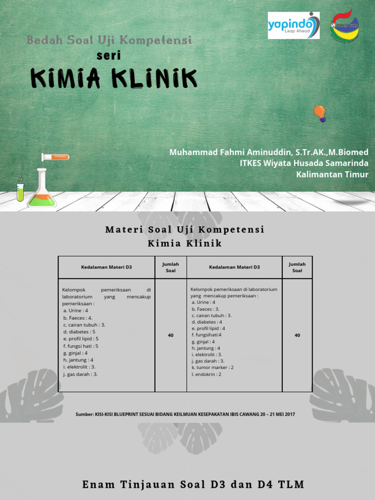 PPT Bimbel TLM Seri Kimia Klinik | PDF