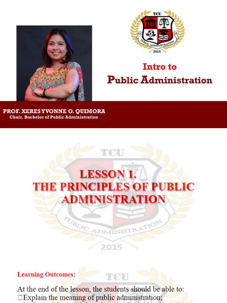 Intro To Public Administration 1 1 | PDF | Public Administration | Political Philosophy