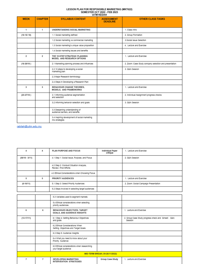 Lesson Plan For Students | PDF