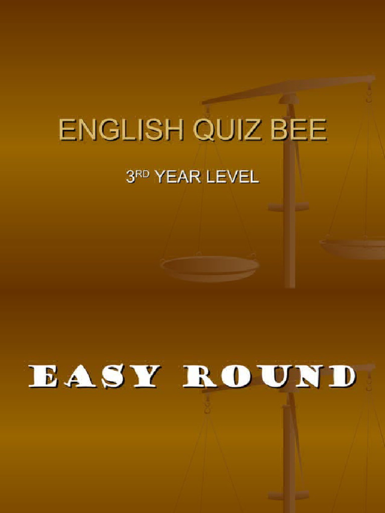 English Quiz Bee 2 | PDF