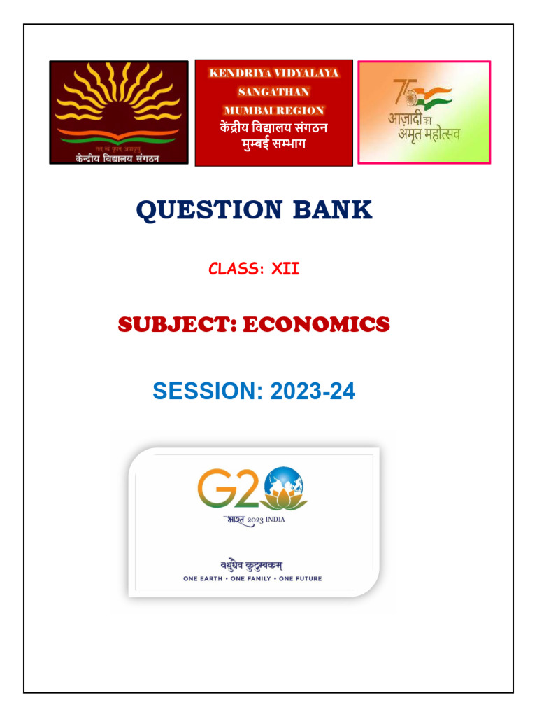 Class 12th QuestionBank Economics | PDF