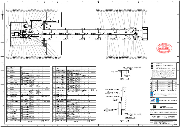 195363 Eba 02 Dwg 0002 Pump Sectional Drawing Rev1 | PDF