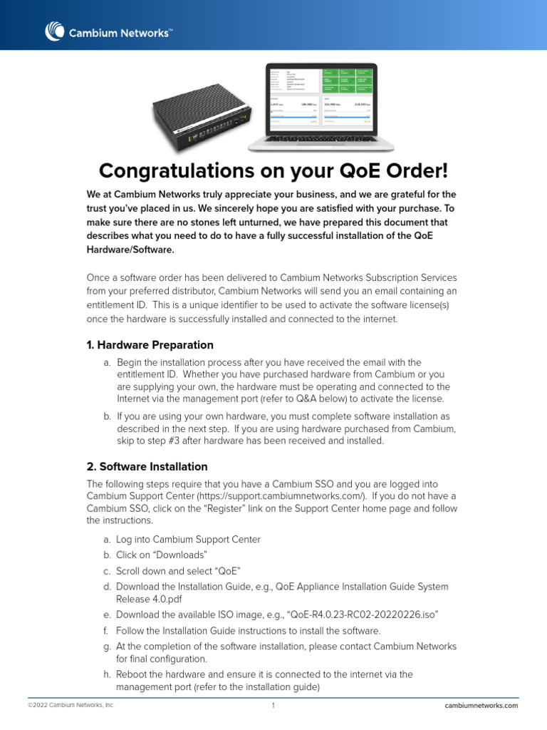 QoE Getting Started Guide v1 | PDF QoE Getting Started Guide v1 | PDF