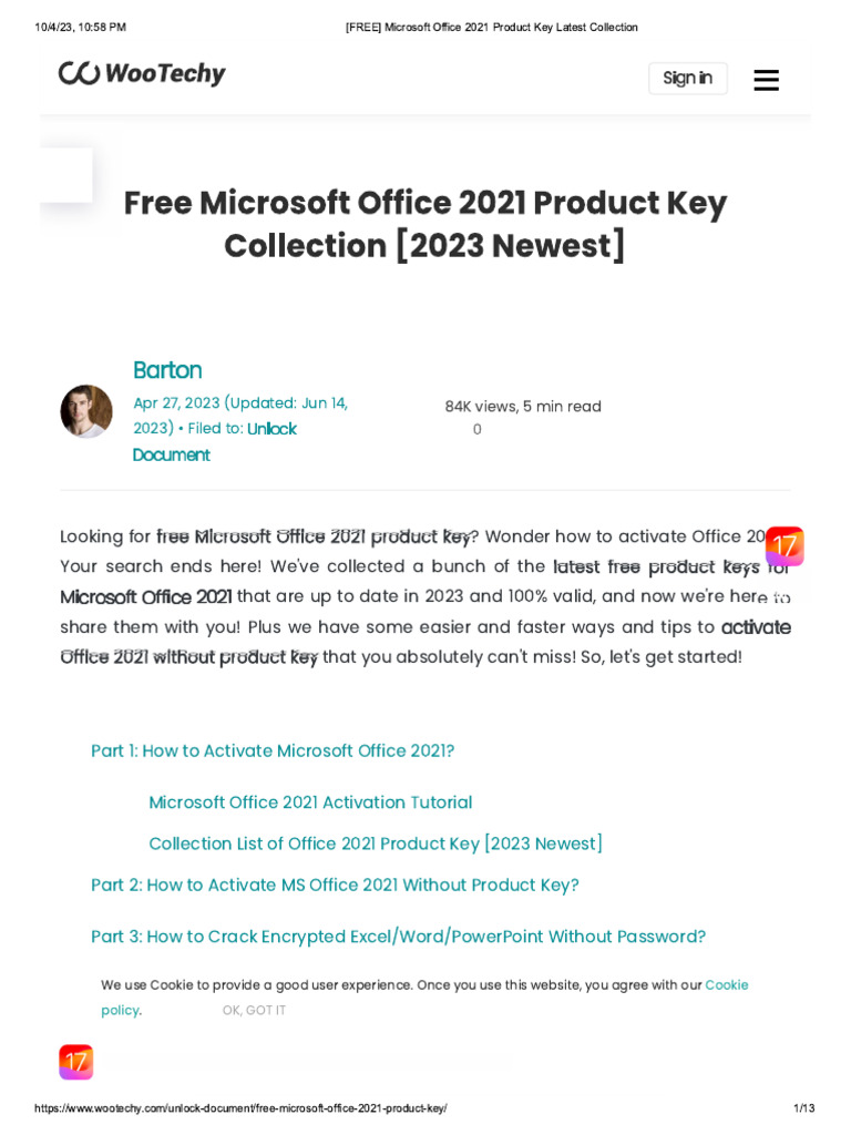 (FREE) Microsoft Office 2021 Product Key Latest Collection | PDF