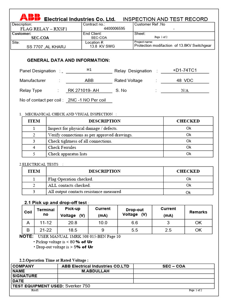 RXSF 1-74 TC1 | PDF | Relay | Electrical Engineering