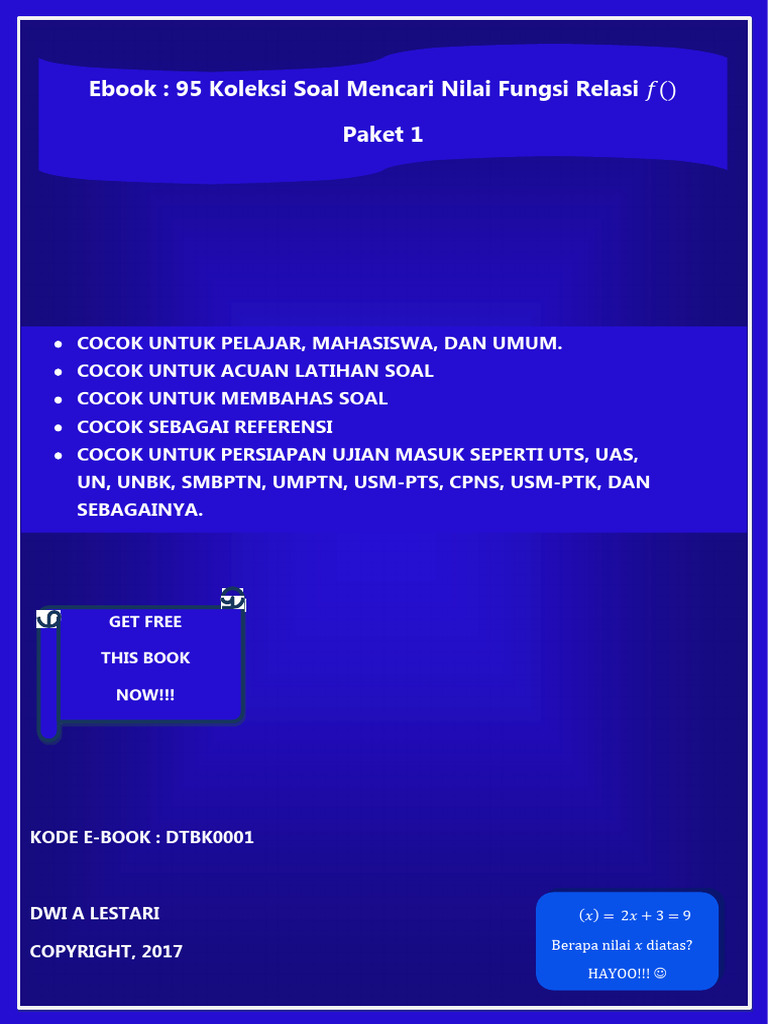 95 Soal Tentang Mencari Nilai Fungsi Rel | PDF