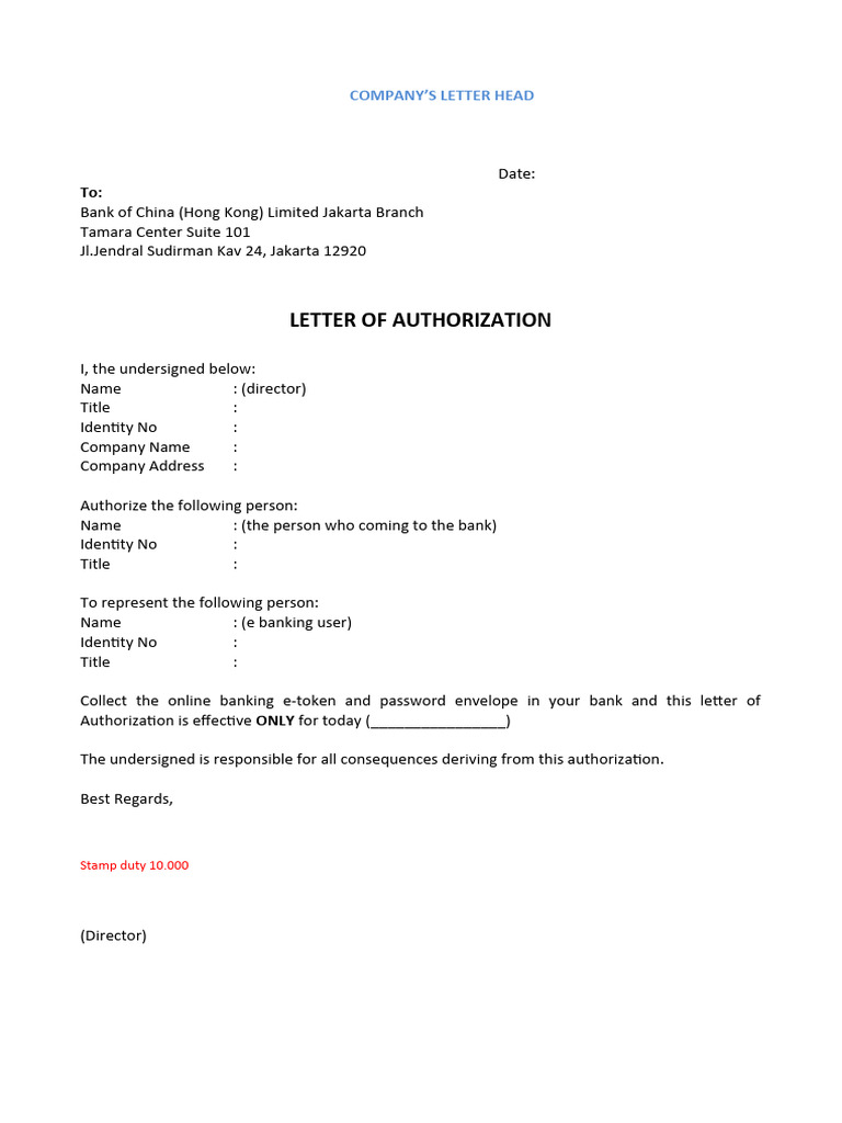 Loa Corporate Ib (Collect Pe and Etoken) - PT Lii Feng Indonesia | PDF