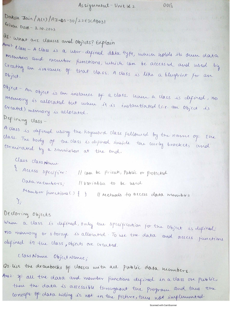 Oops Assignment | PDF