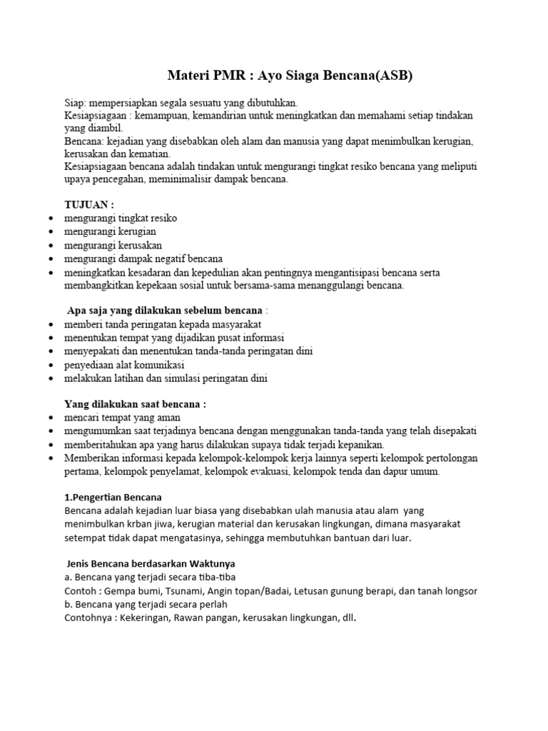 Materi PMR ASB | PDF | Sains & Matematika