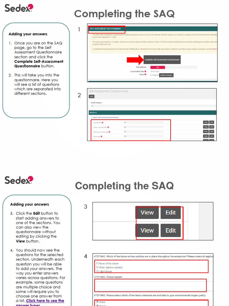 Supplier - How To Complete The SAQ | Download Free PDF | Questionnaire ...