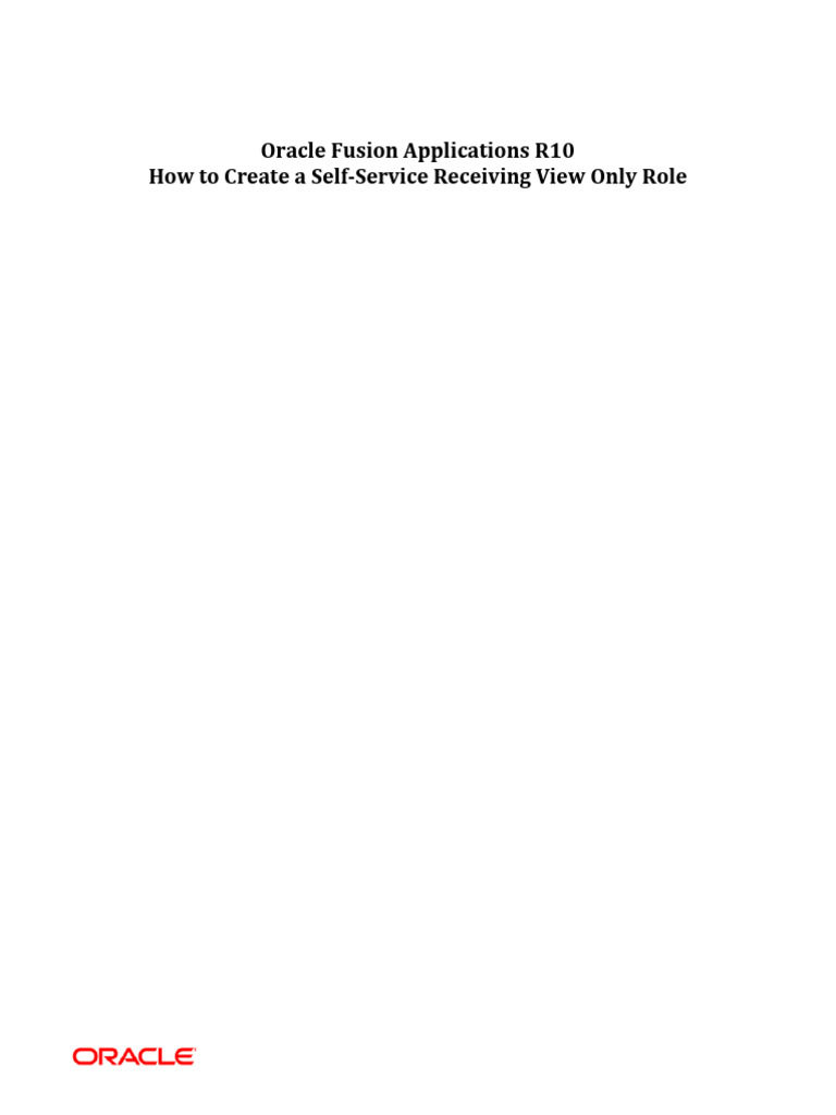 Self-Service Receiving View Only Role R10 | PDF | Icon (Computing) | Button (Computing)