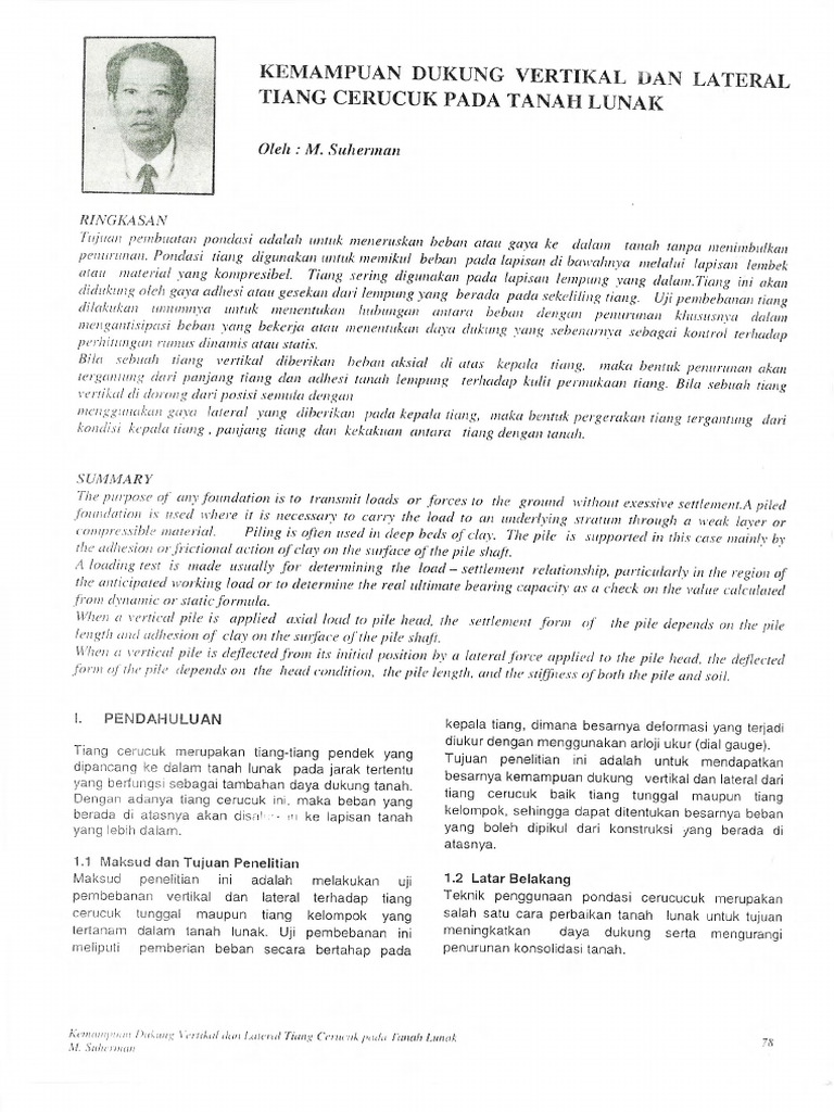 Pondasi Menggunakan Cerucuk | PDF