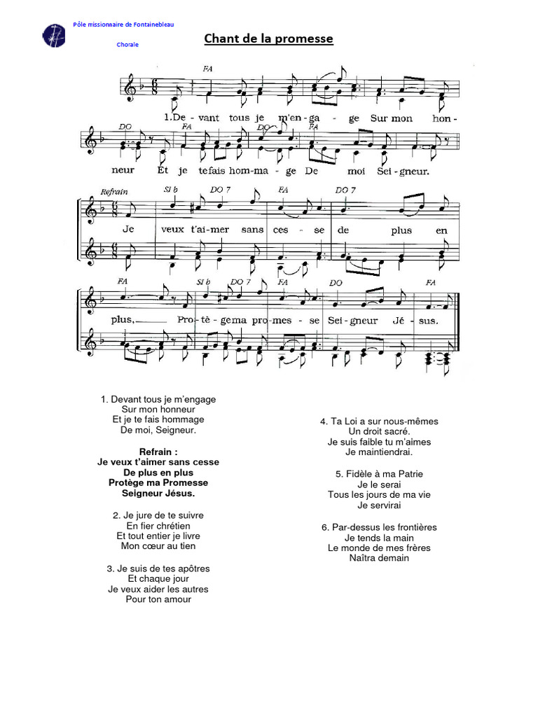 Chant de La Promesse Scoute | PDF