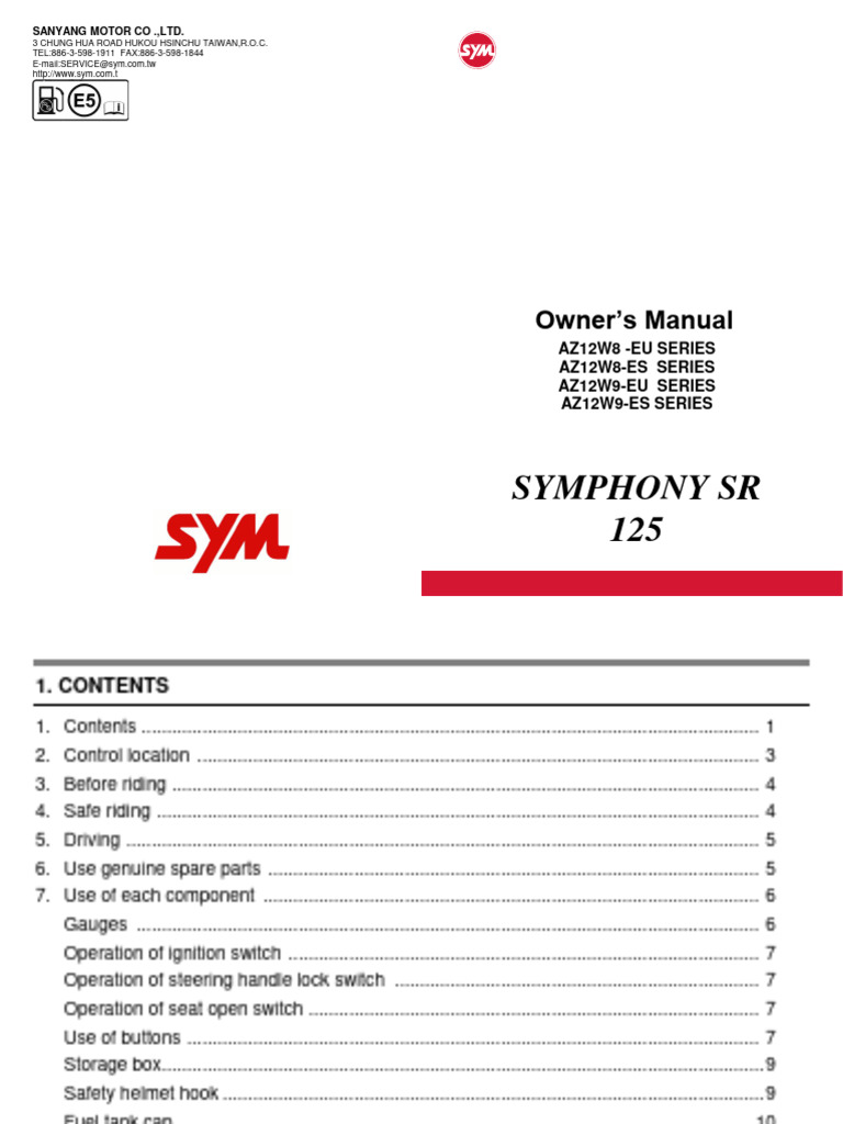 Symphony SR Manual | PDF