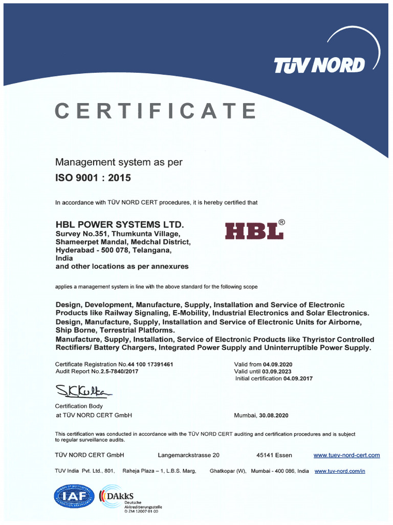 HBL EG Certificate 20 | PDF