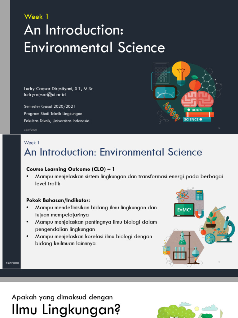 W1-2 - An Introduction Environmental Science (LCD) | PDF