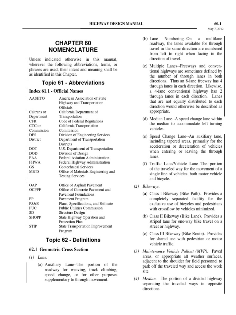 Highway Design Manual | PDF | Road Surface | Controlled Access Highway
